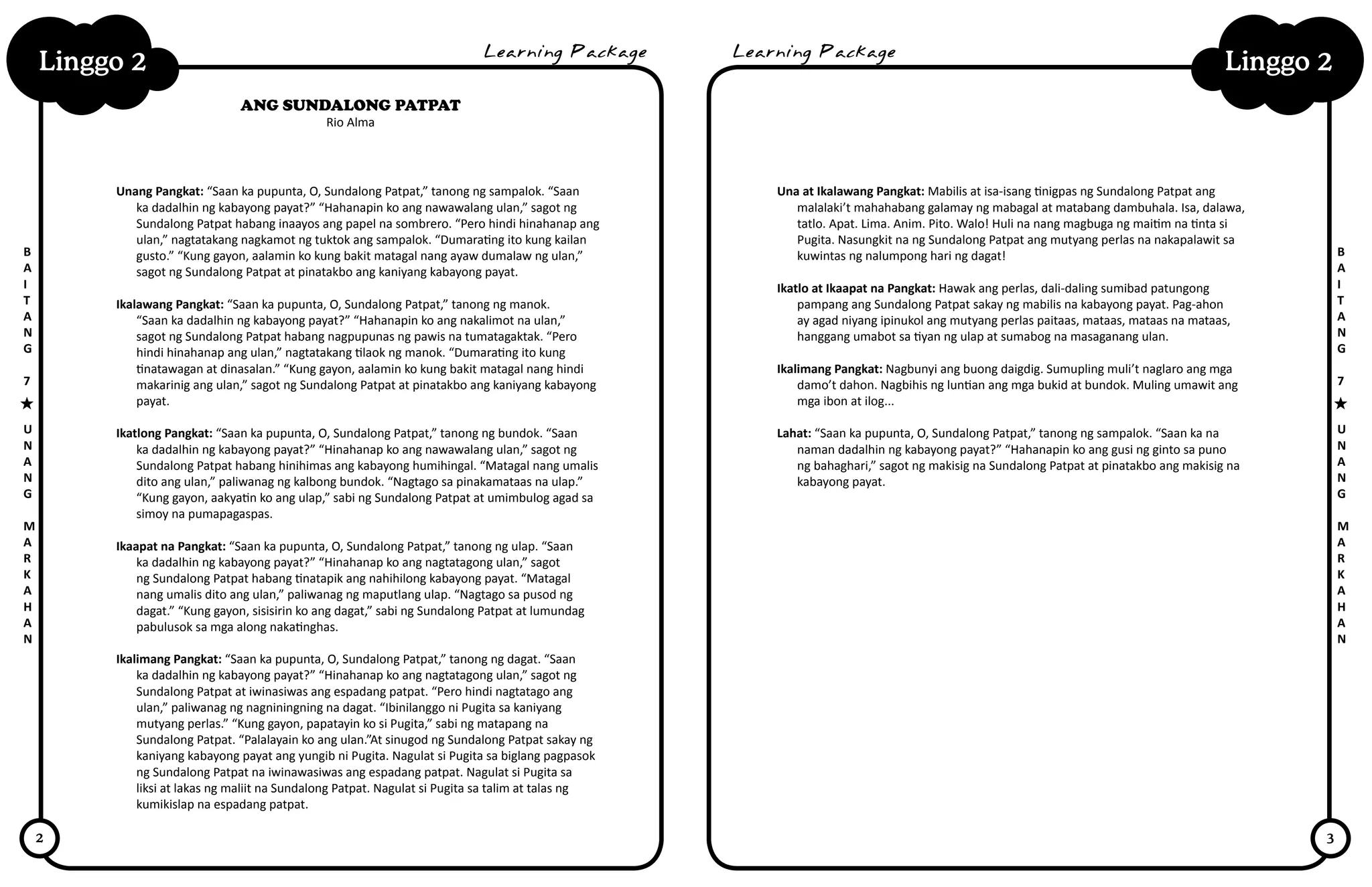 Grade 7 Learning Module in Filipino (Learning Package - Quarter 1 to 4 ...