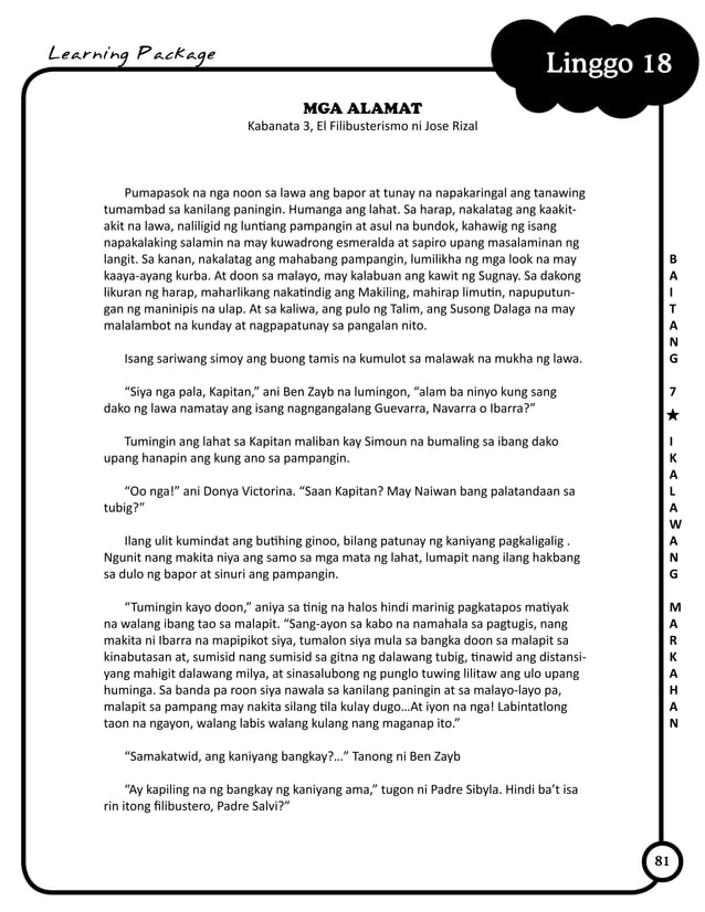 Grade 7 Learning Module in Filipino (Learning Package - Quarter 1 to 4 ...