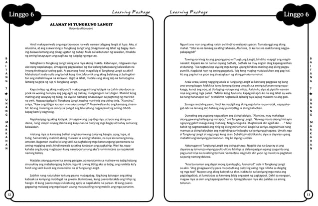 Grade 7 Learning Module in Filipino (Learning Package - Quarter 1 to 4) | PDF