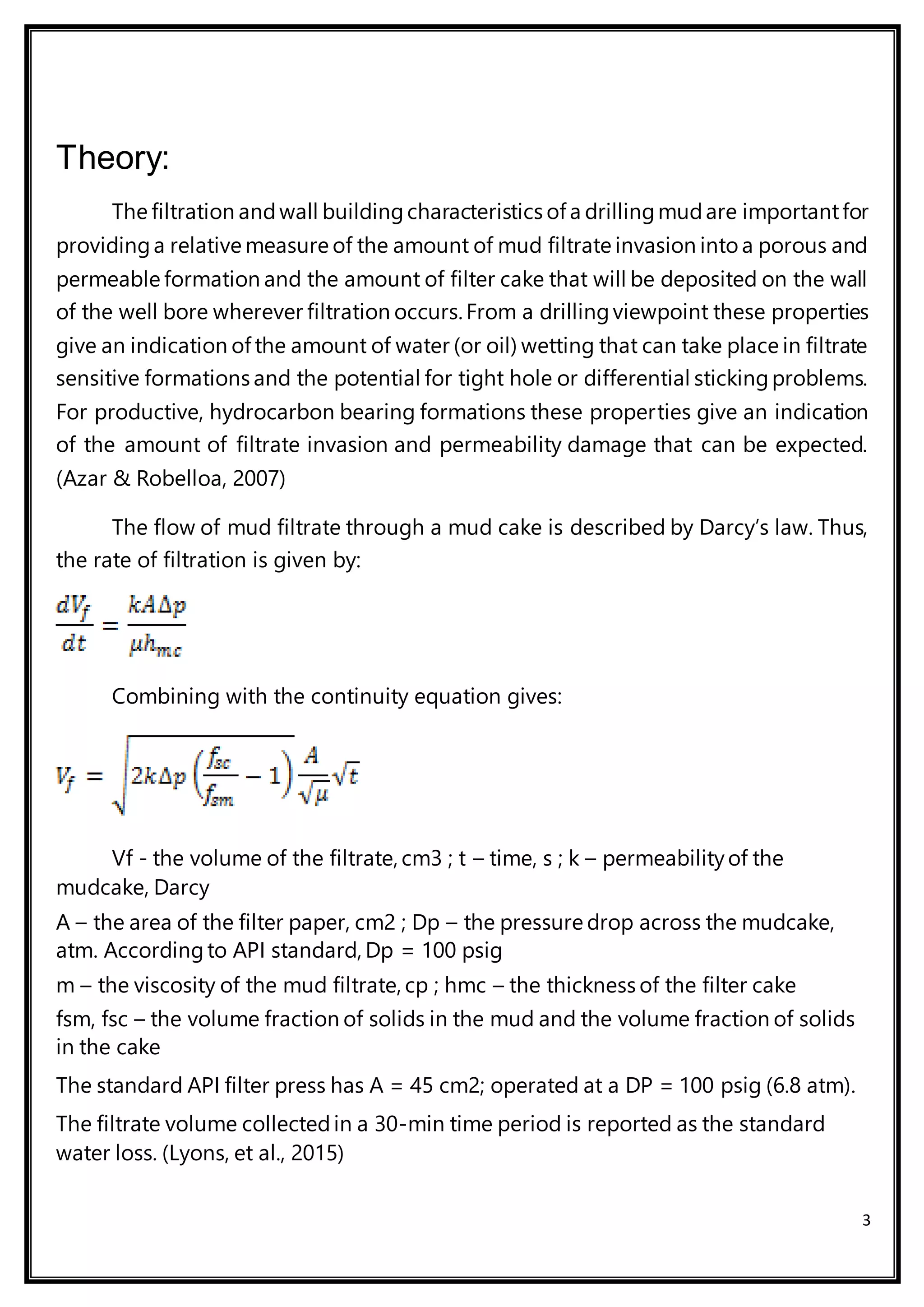 mud filtration | DOCX
