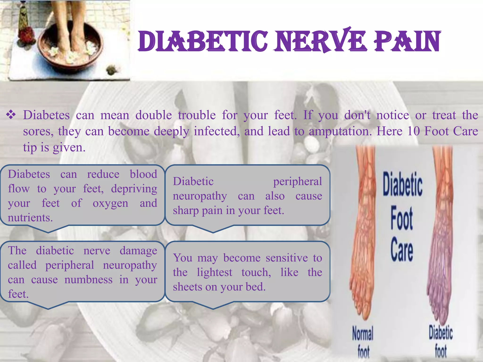 7 foot care tips for diabetic nerve | PPTX