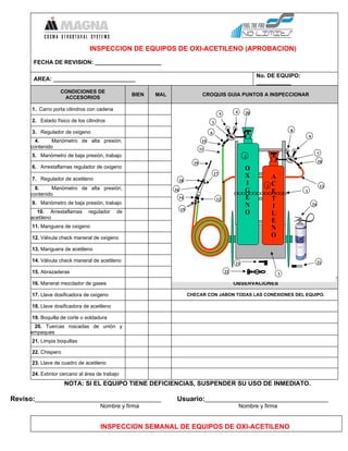 7 for inspeccion a equipo de oxi-corte y cilindros | DOC