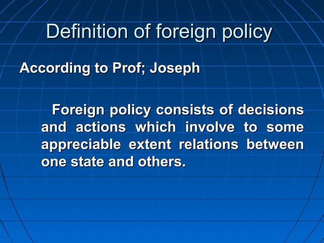 7 foreign policy process | PPT