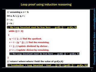 #7 formal methods – loop proof examples | PPT