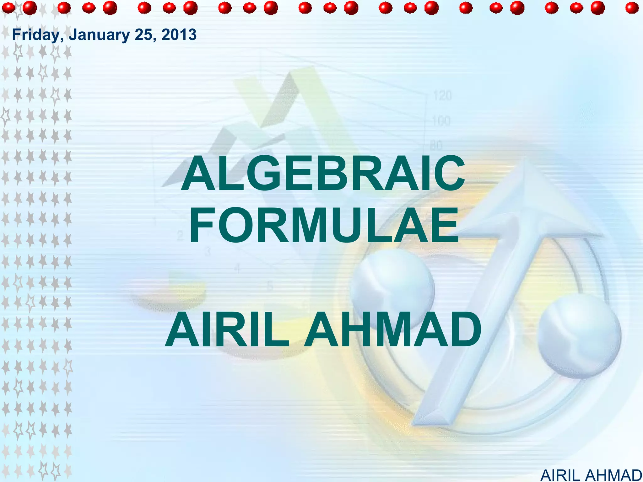 NOTE MATH FORM 3 - ALGEBRAIC FORMULA | PPS