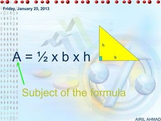 NOTE MATH FORM 3 - ALGEBRAIC FORMULA | PPS