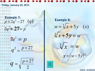 NOTE MATH FORM 3 - ALGEBRAIC FORMULA | PPS