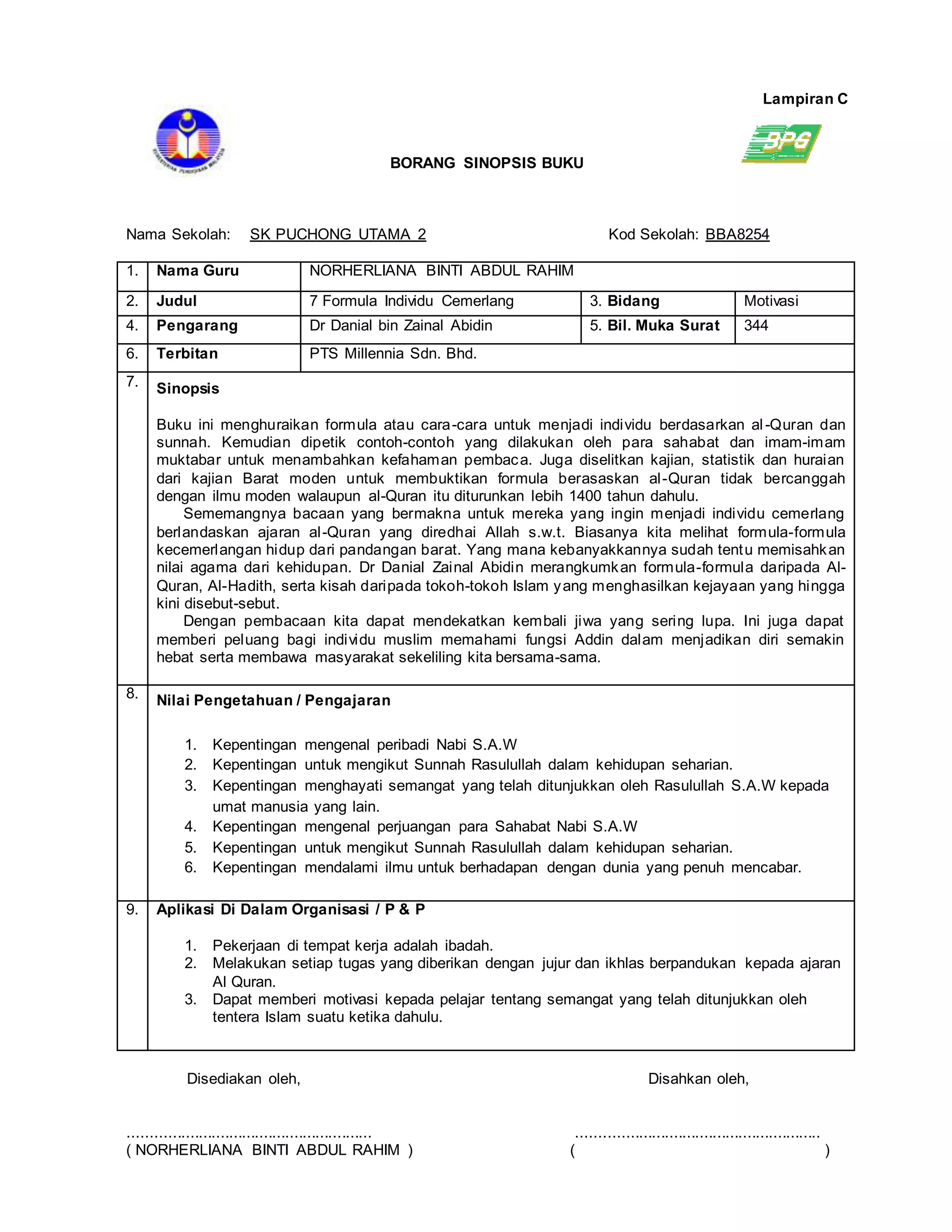 7 formula individu cemerlang | DOC