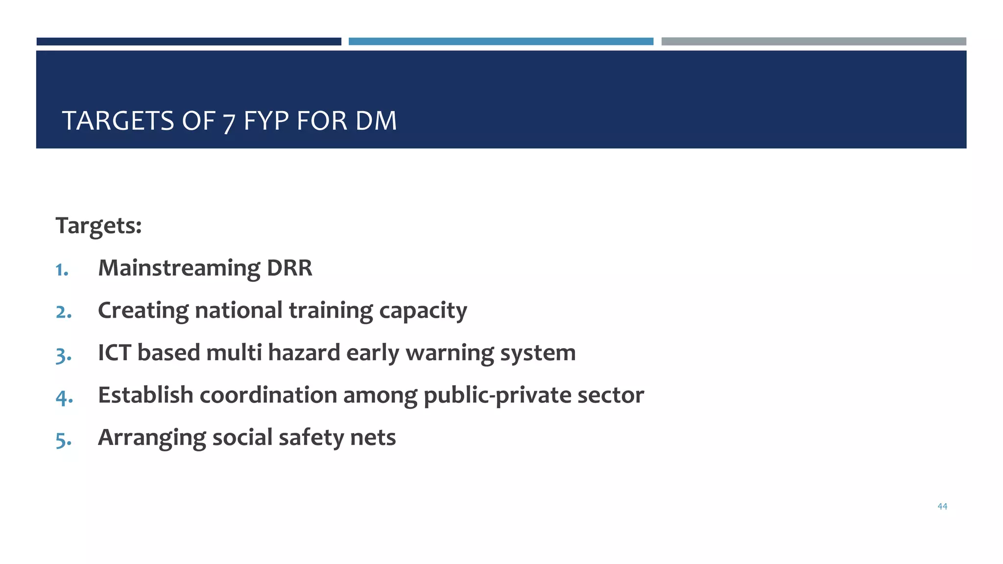 DRR Component Incorporate With 7FYP Bangladesh Govt. | PPTX | Business | Business and Finance