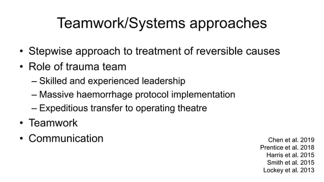 Traumatic cardiac arrest by Dr Adam Holyoak | PPTX | First Aid | Injuries