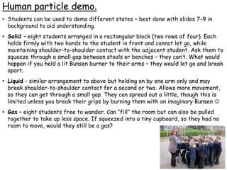Particle-theory - Notes and activities for grade 7 | PPTX