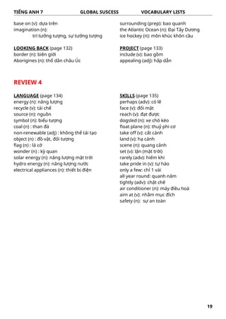 TIẾNG ANH 7 GLOBAL SUCESS, từ vựng chi tiết theo từng unit.docx