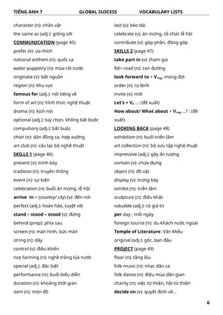 TIẾNG ANH 7 GLOBAL SUCESS, từ vựng chi tiết theo từng unit.docx