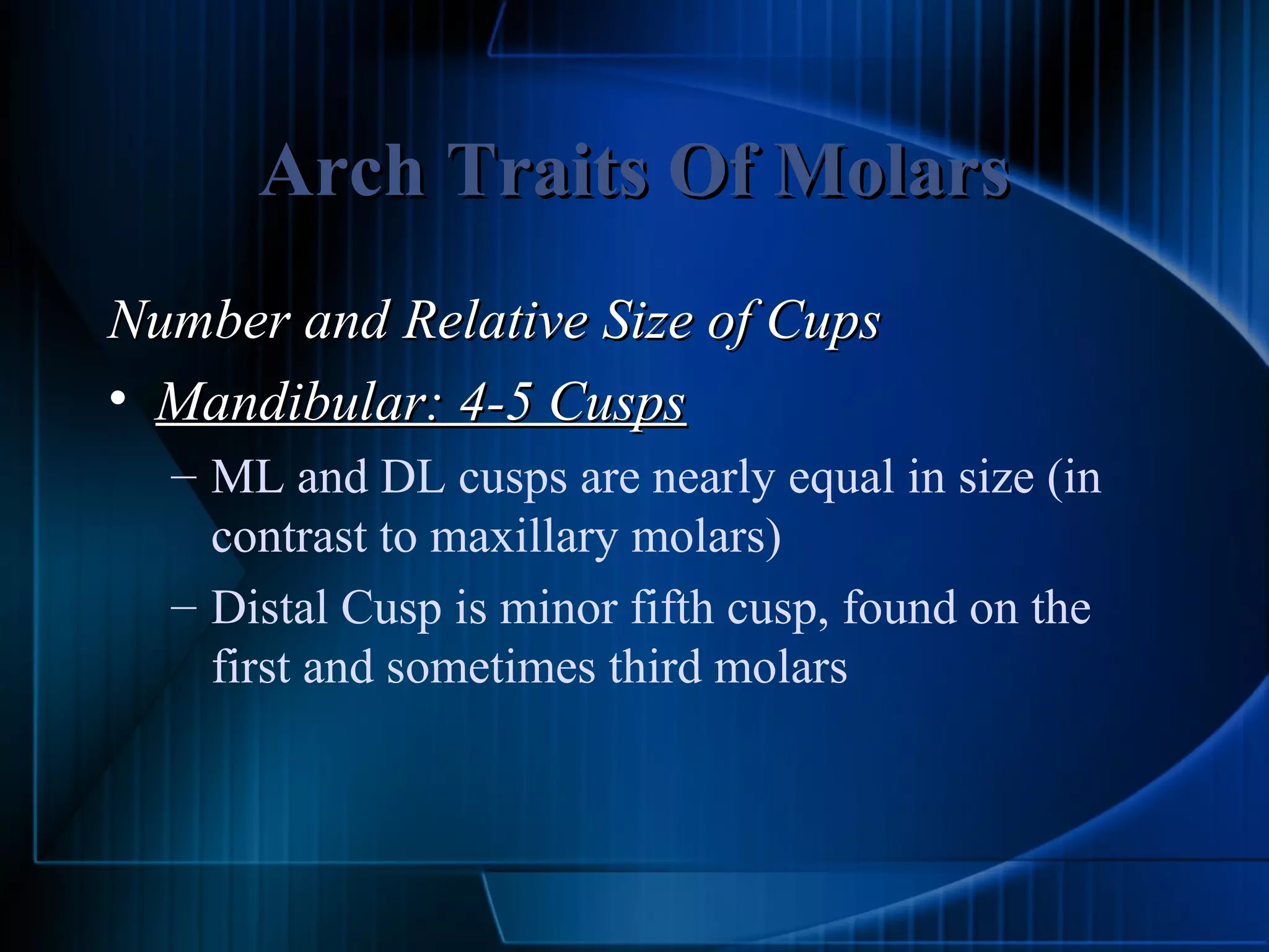 Maxillary Molars | PPT