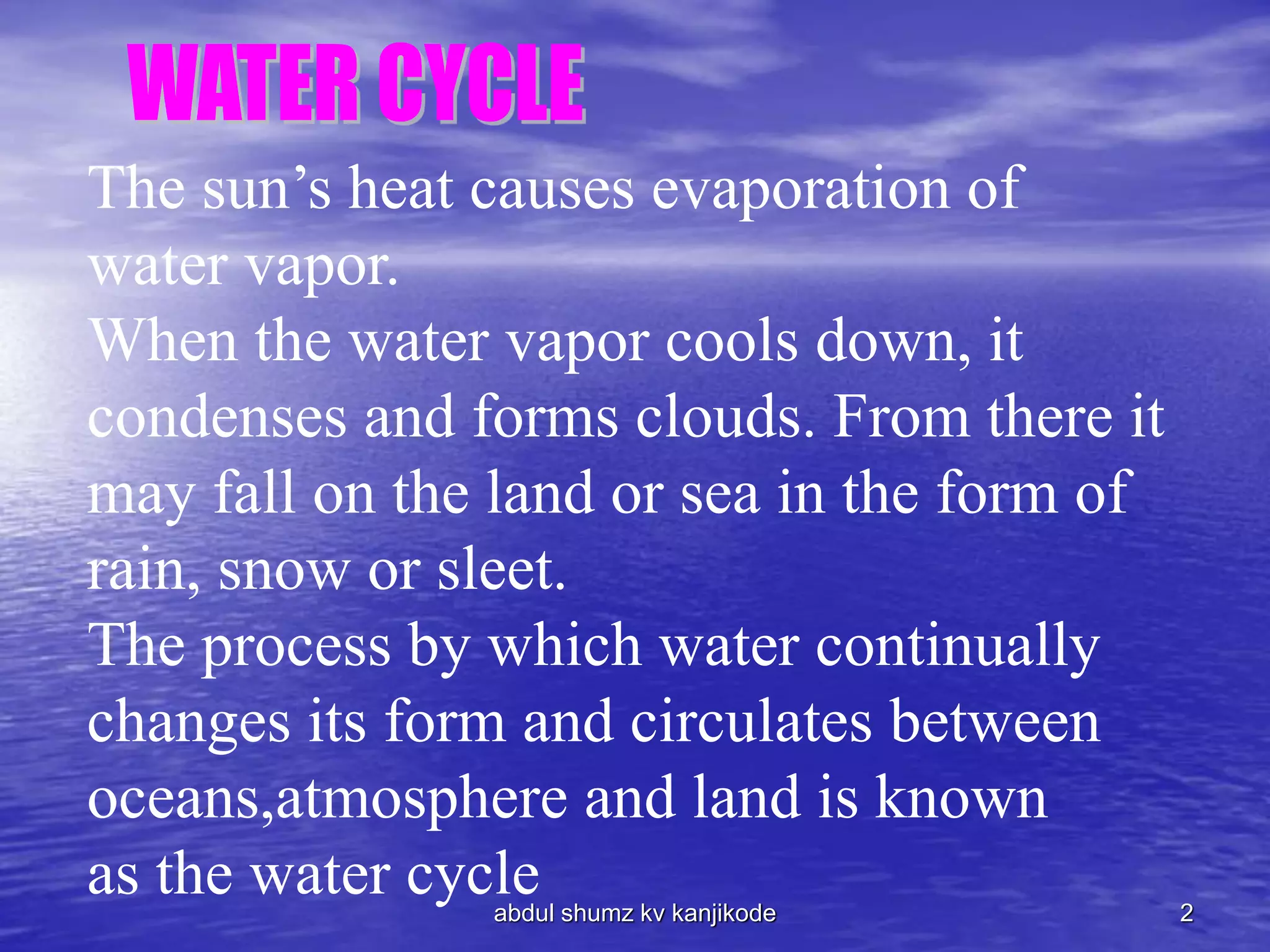 WATER, class 7 geography lesson 5, cbse | PDF