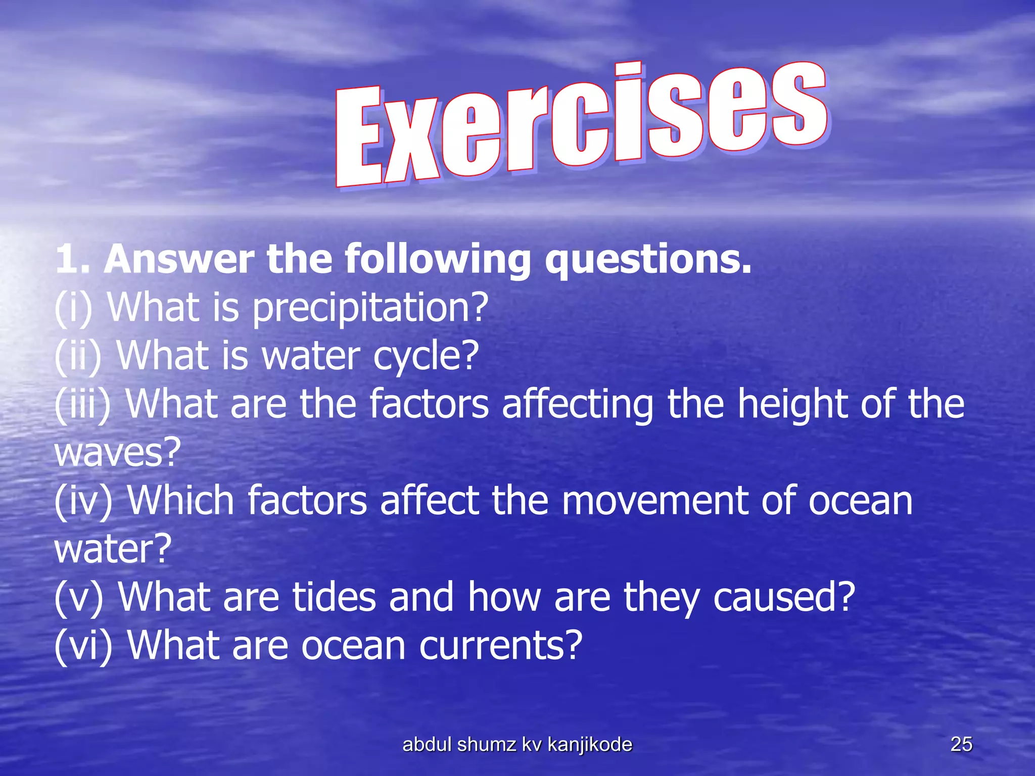 WATER, class 7 geography lesson 5, cbse | PDF