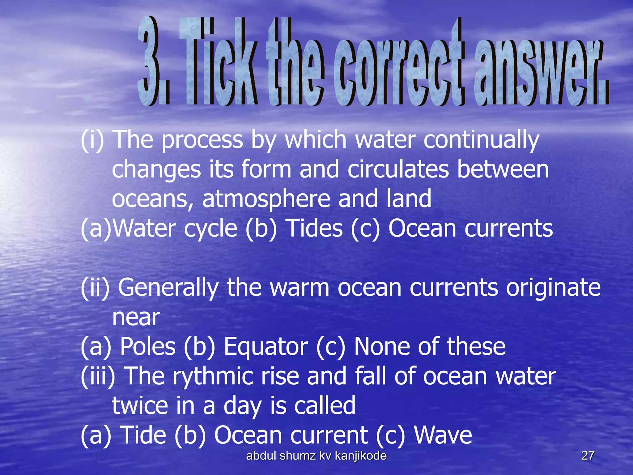WATER, class 7 geography lesson 5, cbse | PDF