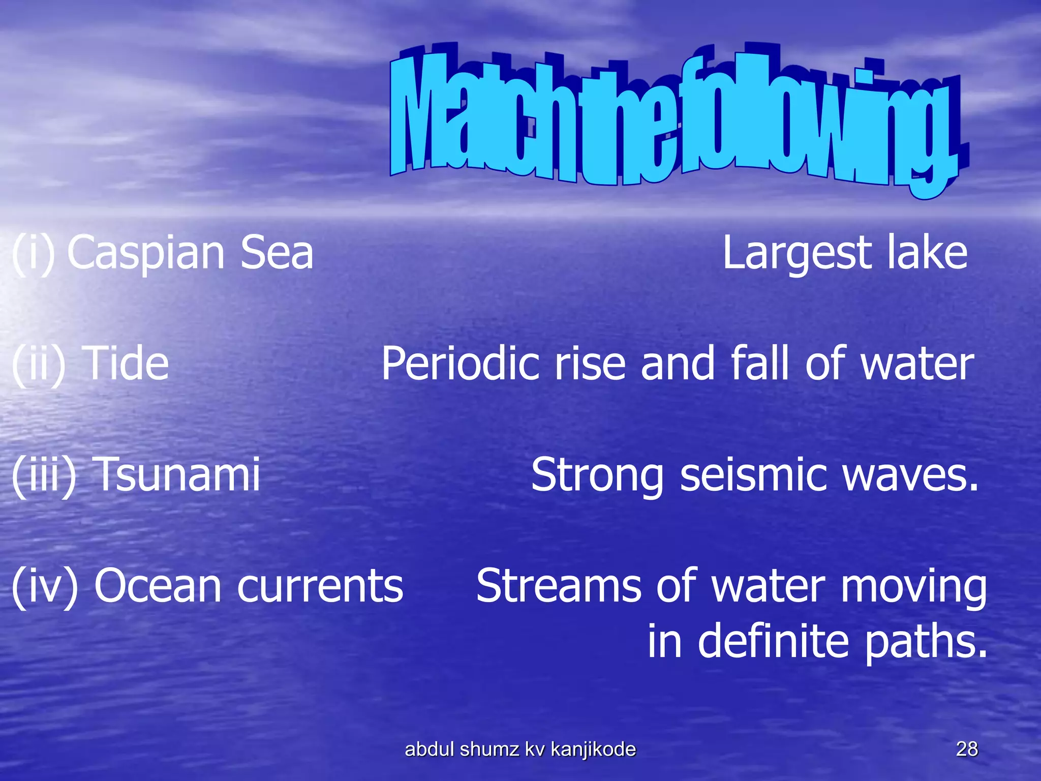 WATER, class 7 geography lesson 5, cbse | PDF