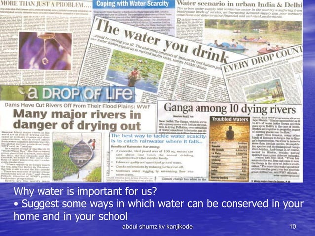 WATER, class 7 geography lesson 5, cbse | PDF