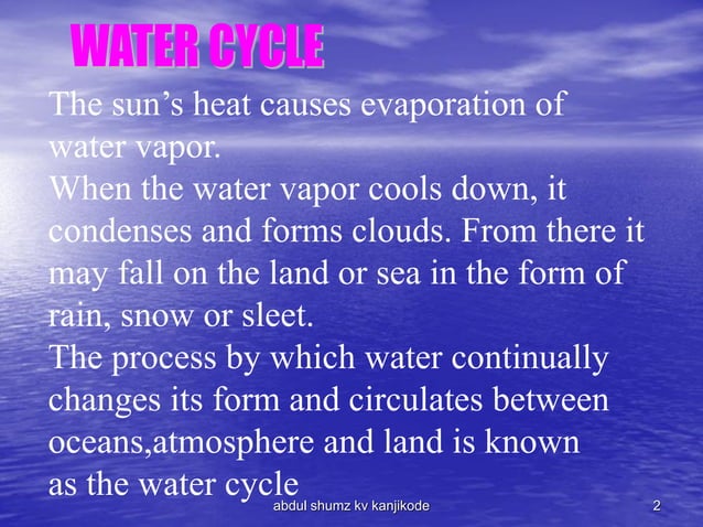 WATER, class 7 geography lesson 5, cbse | PDF