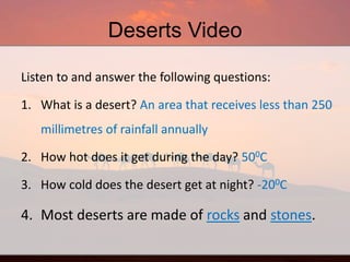 Year7 geo deserts | PPTX