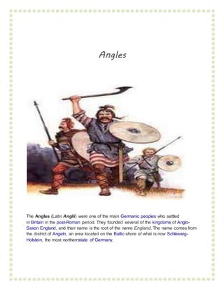 Angles Germanic Tribe