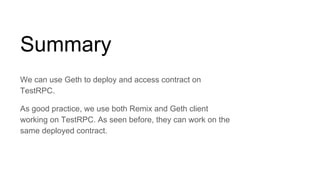 Use Geth to Deploy Contract | PDF | Programming Languages | Computing