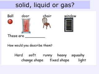 Examples Of Solids Liquids And Gases