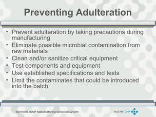 InstantGMP Compliance Series - Improving Specifications | PPT ...