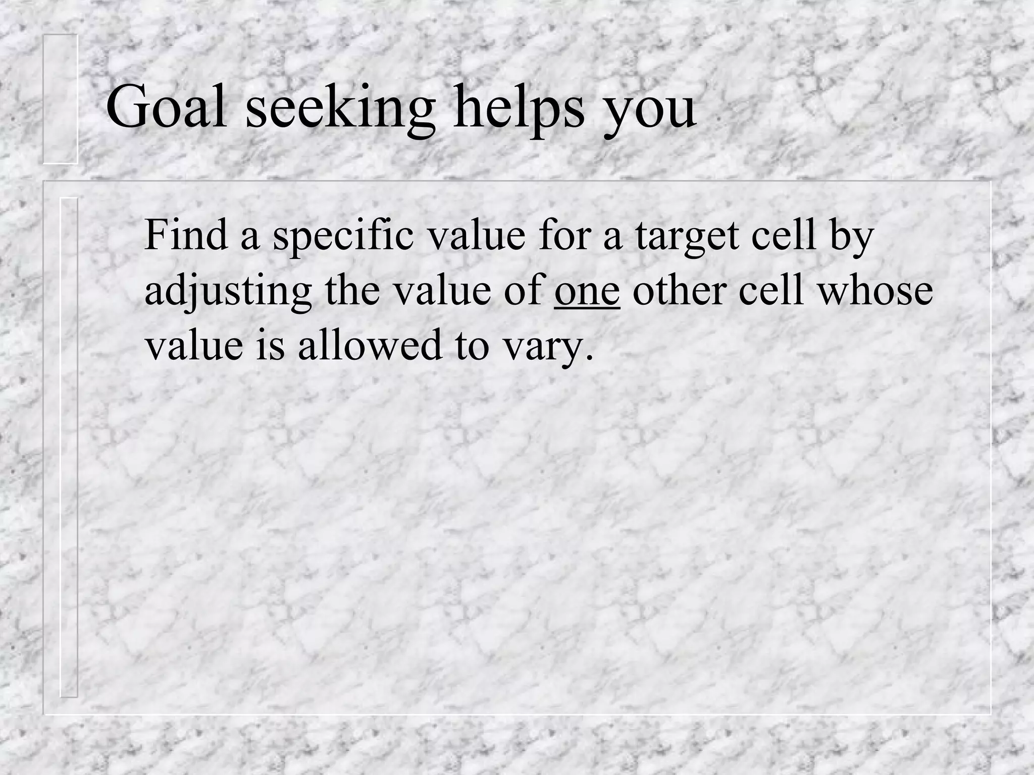 7 goal seek and solver | PPT