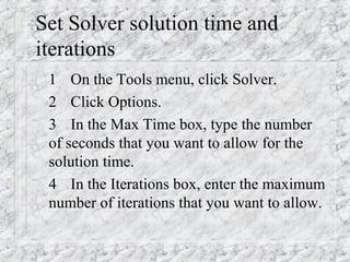 7 goal seek and solver | PPT