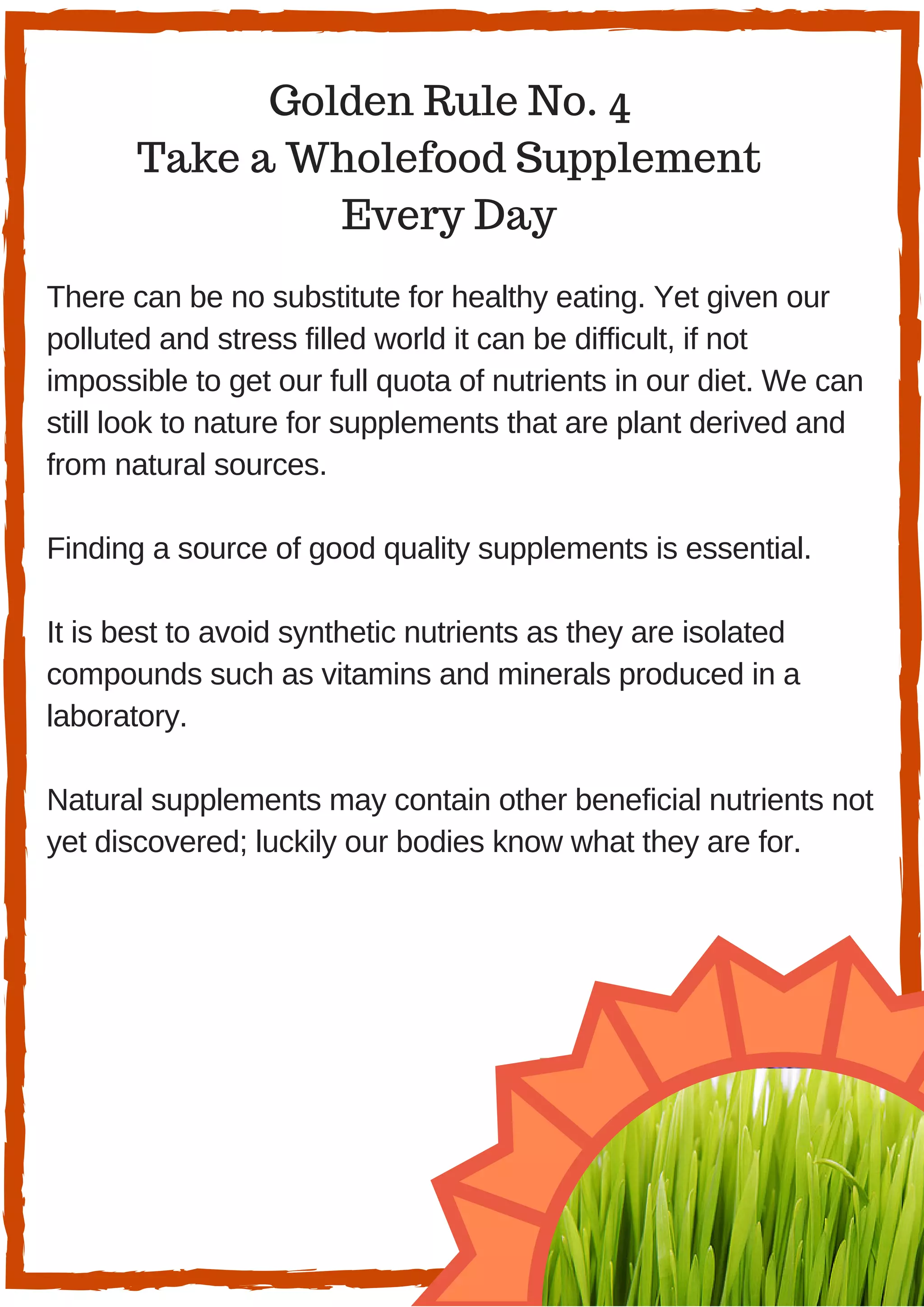 Seven Golden Rules to Healthy Eating and Living | PDF
