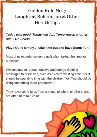 Seven Golden Rules to Healthy Eating and Living | PDF