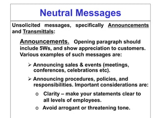 Good news & neutral messages | PPT