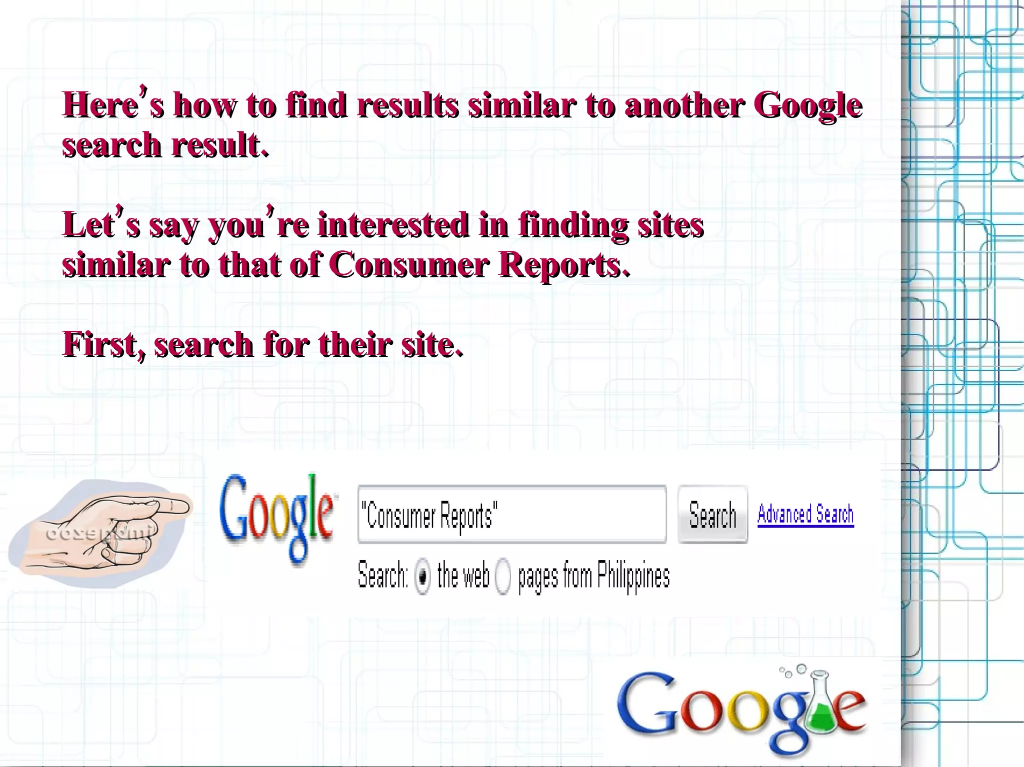 7 Google Similar Pages | ODP