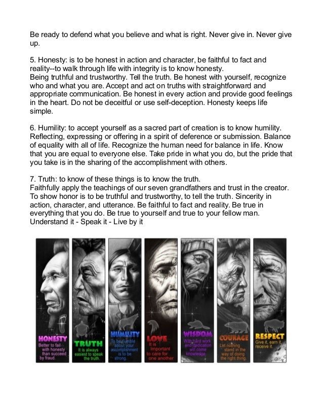 7 Grandfathers Teachings