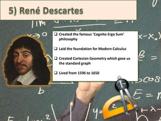 7 Greatest Mathematicians of All Time | PPTX