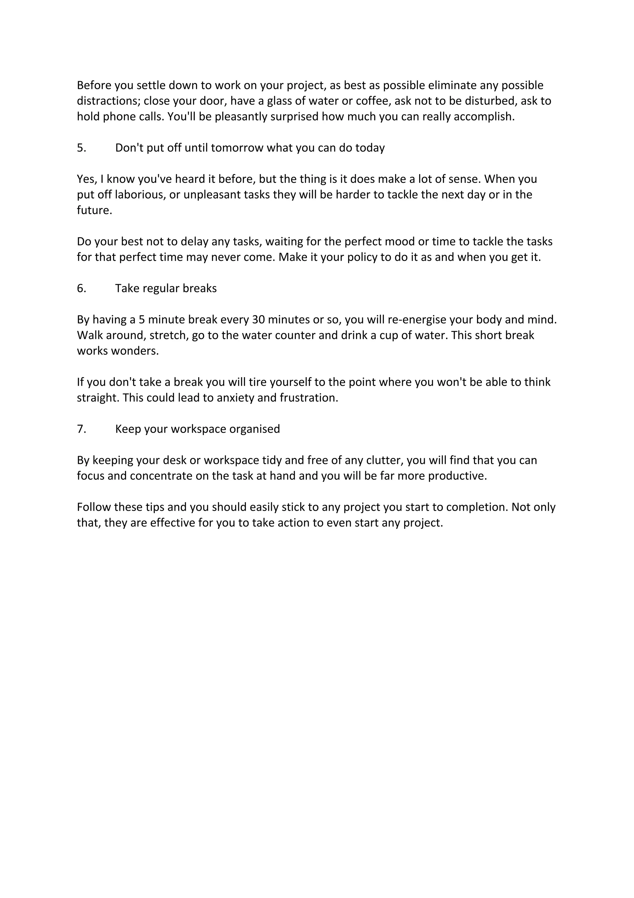 7 great ways to follow through on a task to completion | DOC