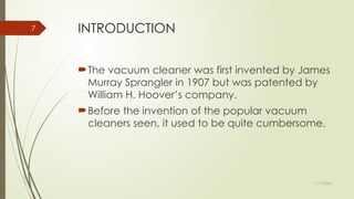 Presentation on a vacuum cleaner GROUP FLUID MECHANICS.pptx