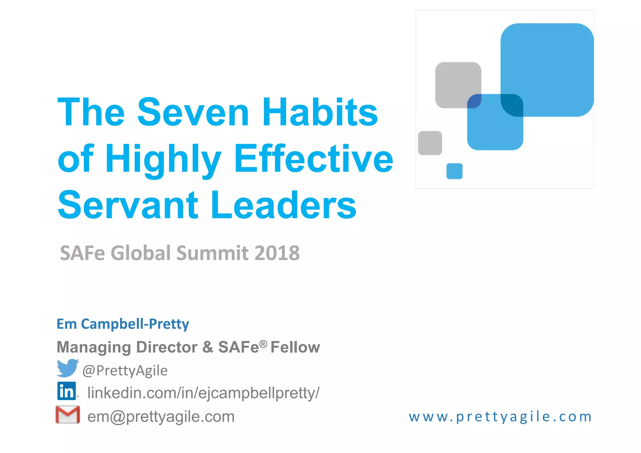 The Seven Habits of Highly Effective Servant Leaders | PDF