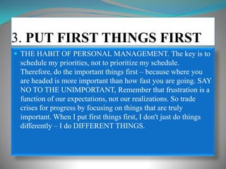 7 Habits of Highly Effective People | PPTX