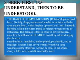 7 Habits of Highly Effective People | PPTX