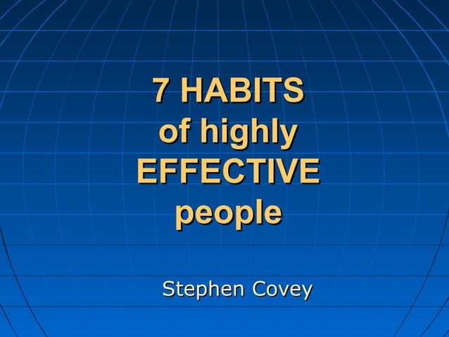 7 habits | PPT