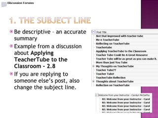 7 habits of effective online discussion | PPT