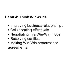 Seven habits of highly effective ppl | PPT