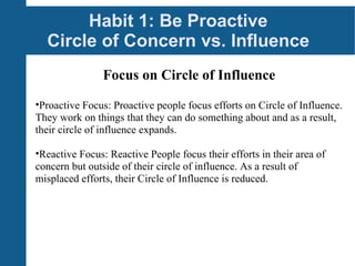 7 Habits Of Highly Effective People Session 1 | PPT