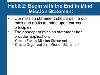 7 Habits Of Highly Effective People Session 2 | PPT