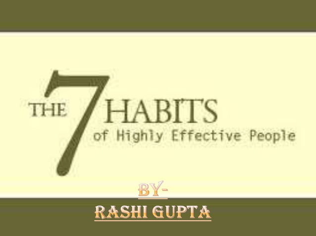 7 habits ppt. | PPTX