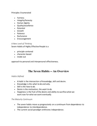 7 habits summary | DOCX