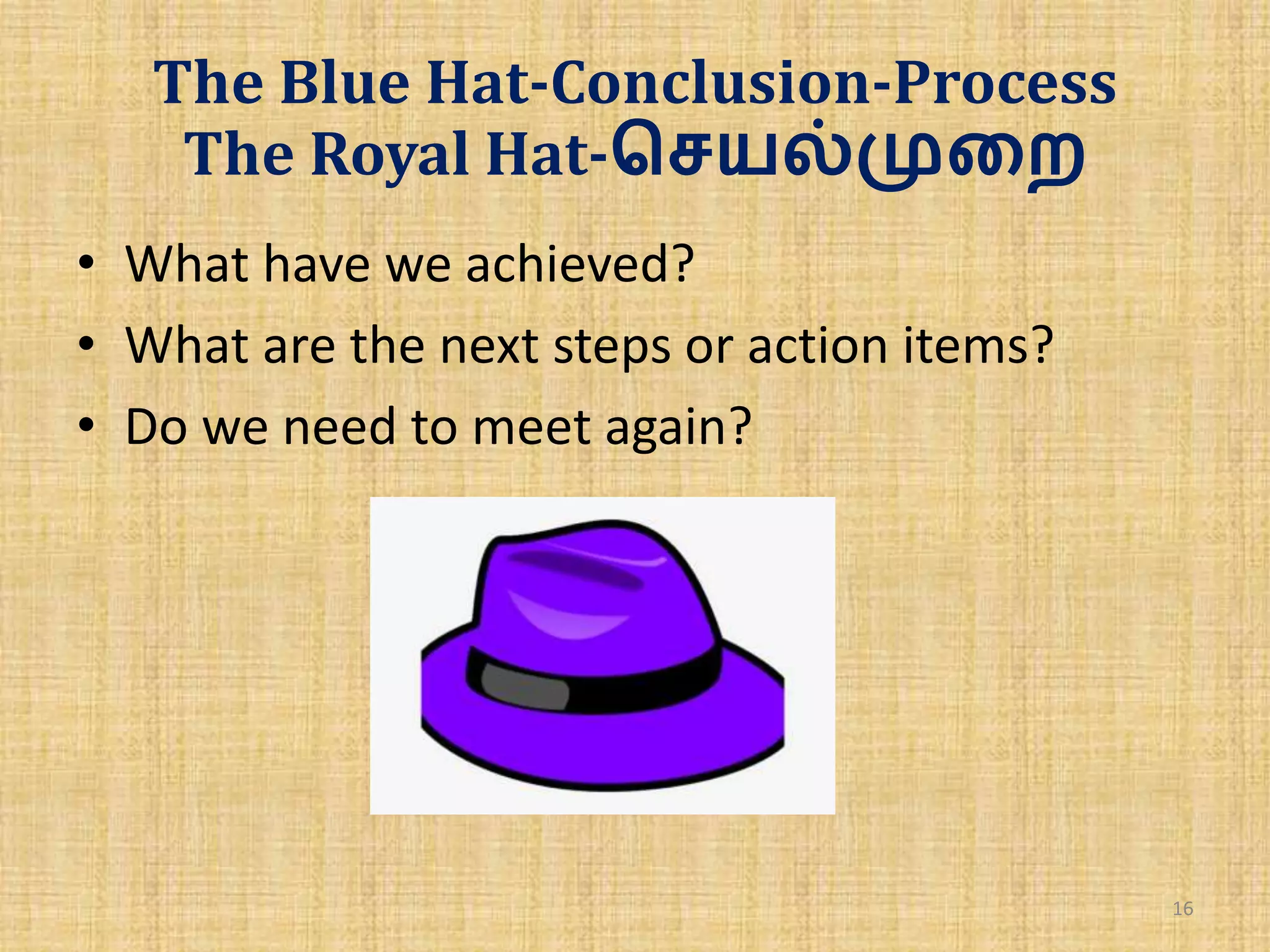 7 hats thinking | PPTX